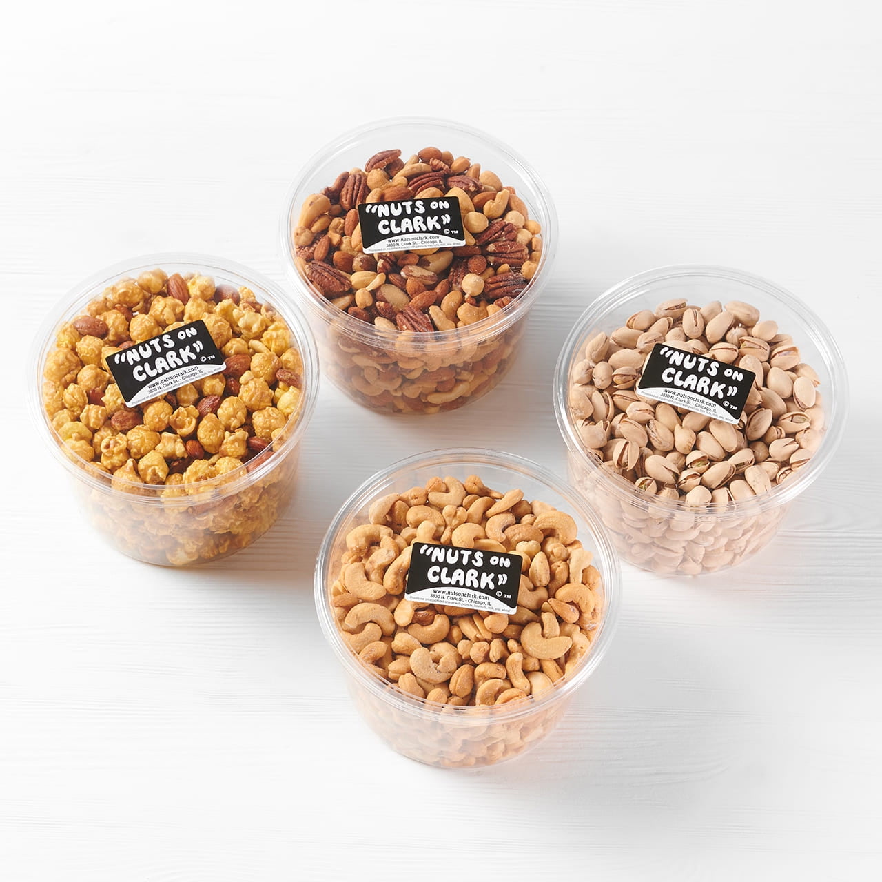 Nuts on Clark Popcorn - Double Famous Four - Pecan Caramelcorn Nut ...