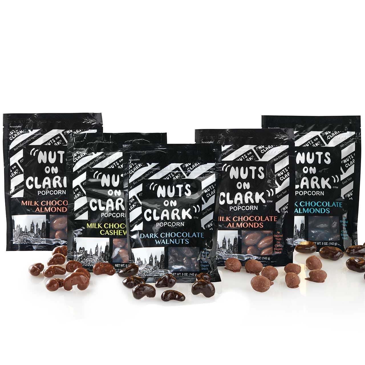 Nuts on Clark Popcorn - Mix & Match Chocolate Pouches - Dark Chocolate ...