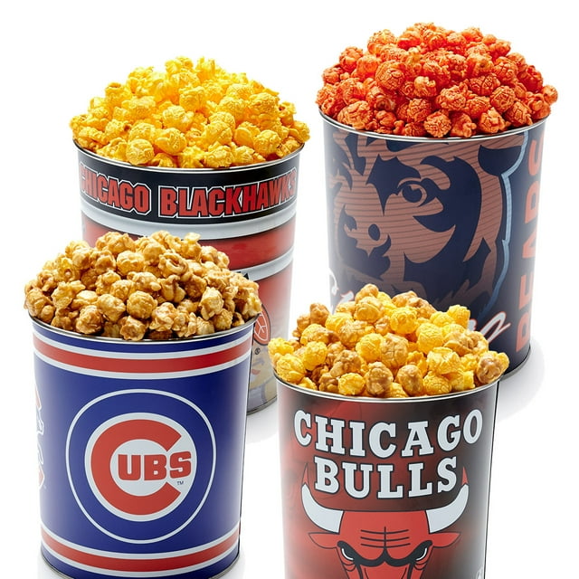 Nuts on Clark Popcorn - Popcorn Sport Tin - Chicago Bulls, Pecan ...