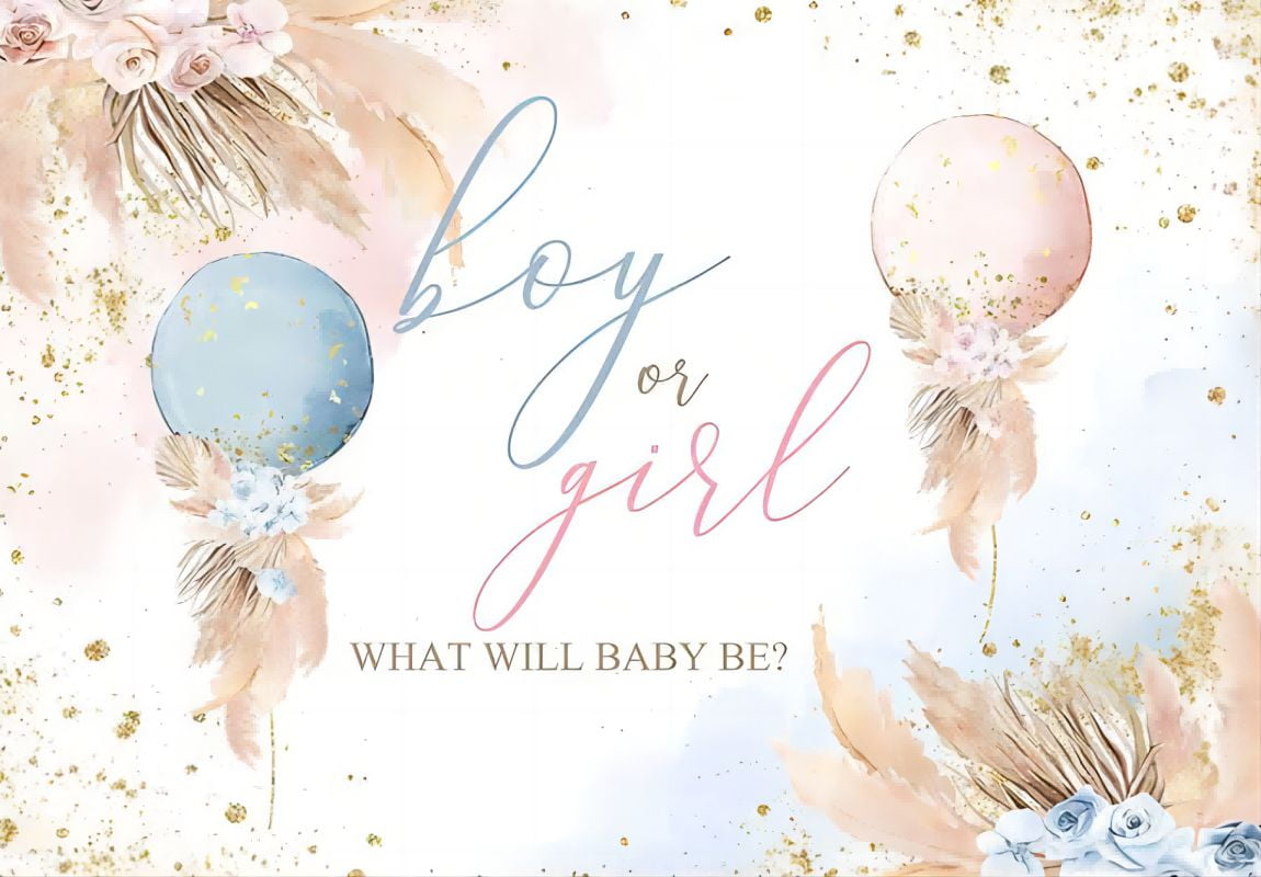 Nuts or No Nuts Gender Reveal Baby Shower Party Photo Studio Background ...