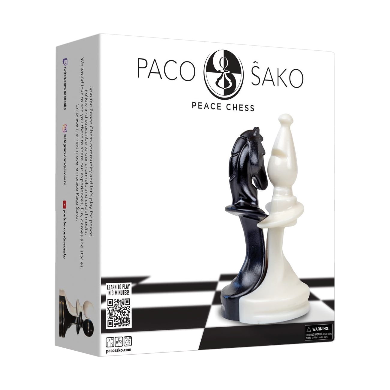 Nutt Heads Unique Set Knights Paco Sako - Peace Chess Game - Walmart.com