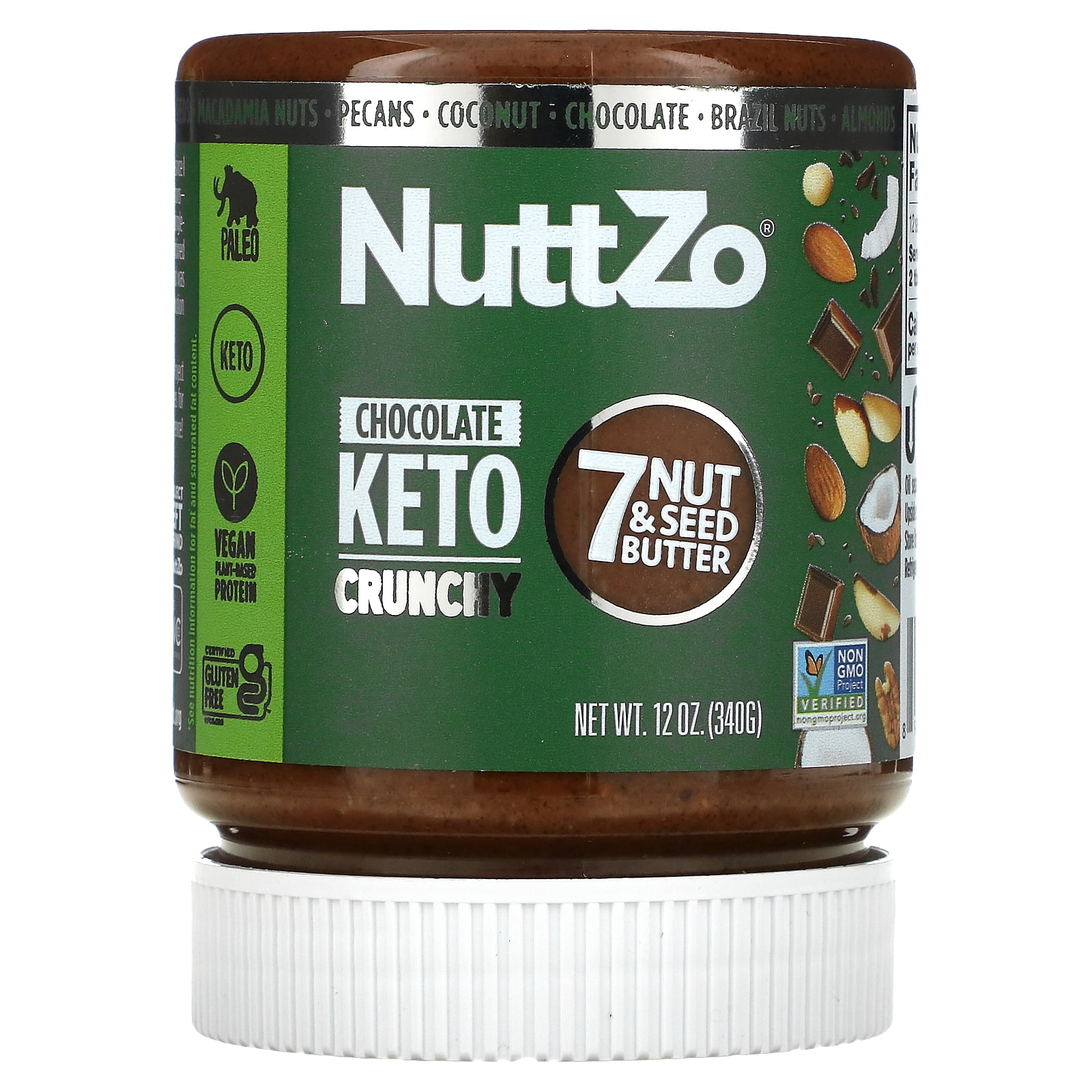 NuttZo, Dark Chocolate Almond Coconut Keto Crunchy Nut Butter, Plant ...