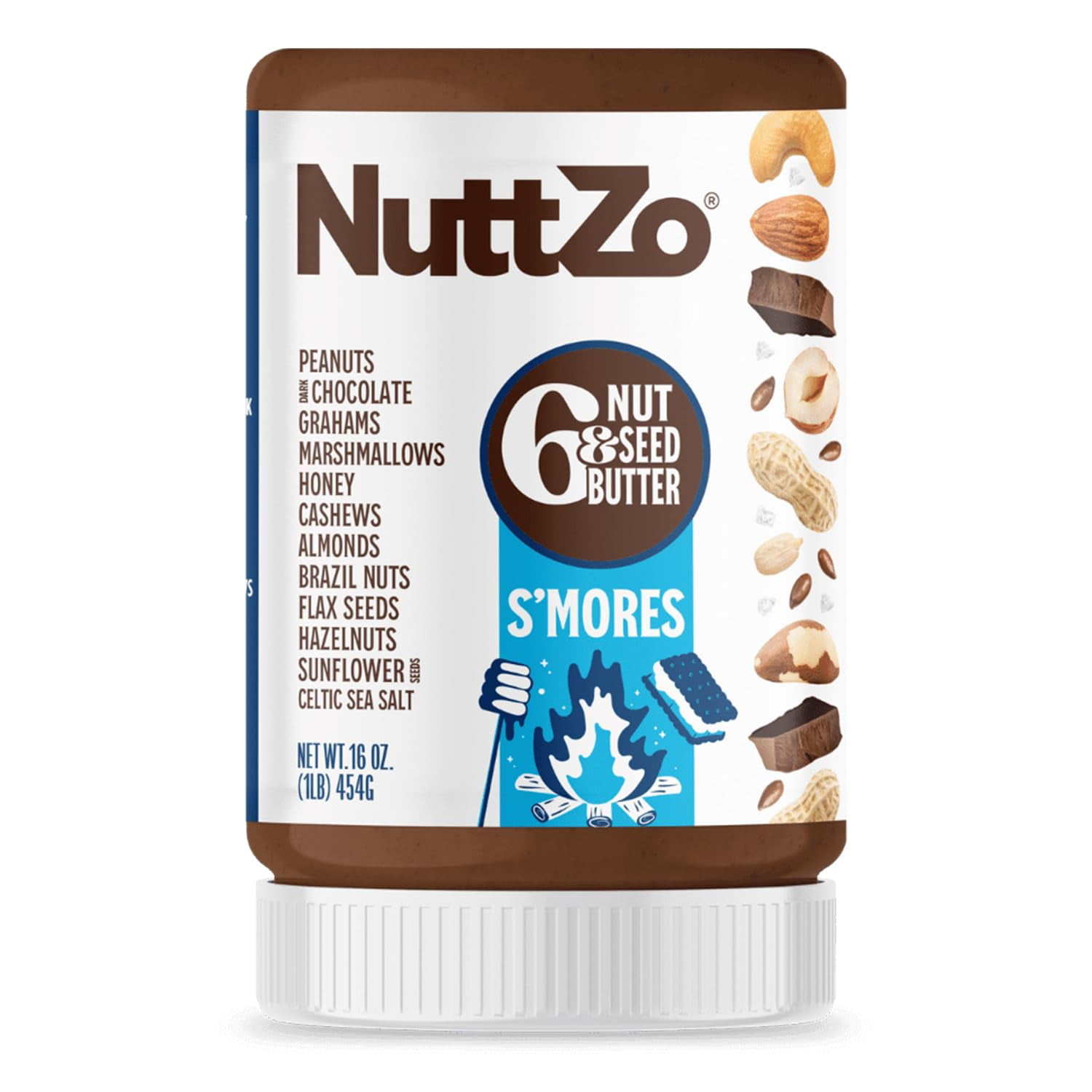 NuttZo S’mores Nut & Seed Butter NSD3 - 16oz | Creamy Blend with ...