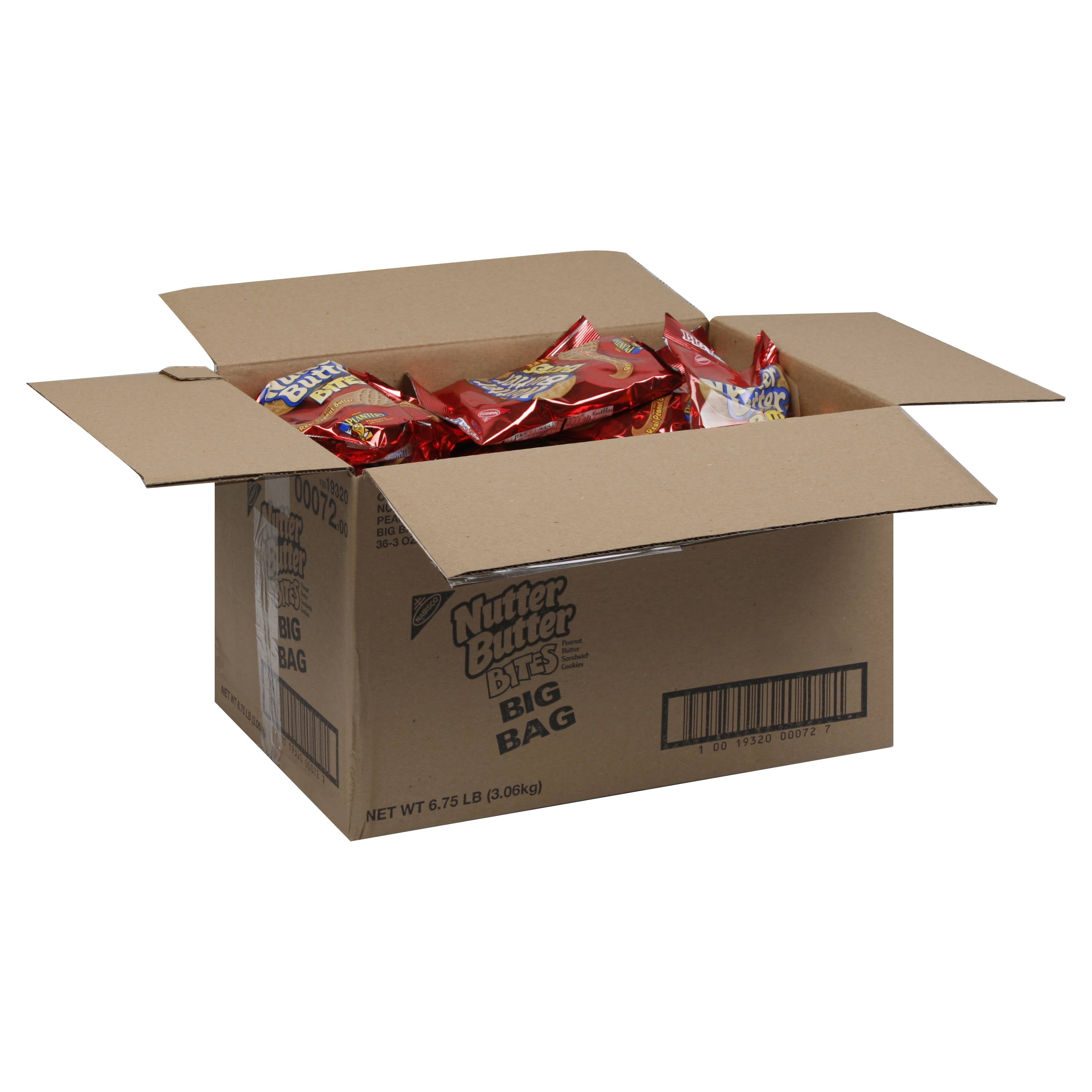Kraft Nutter Butter Bites Sandwich Cookies, Real Peanut Butter Snacks ...