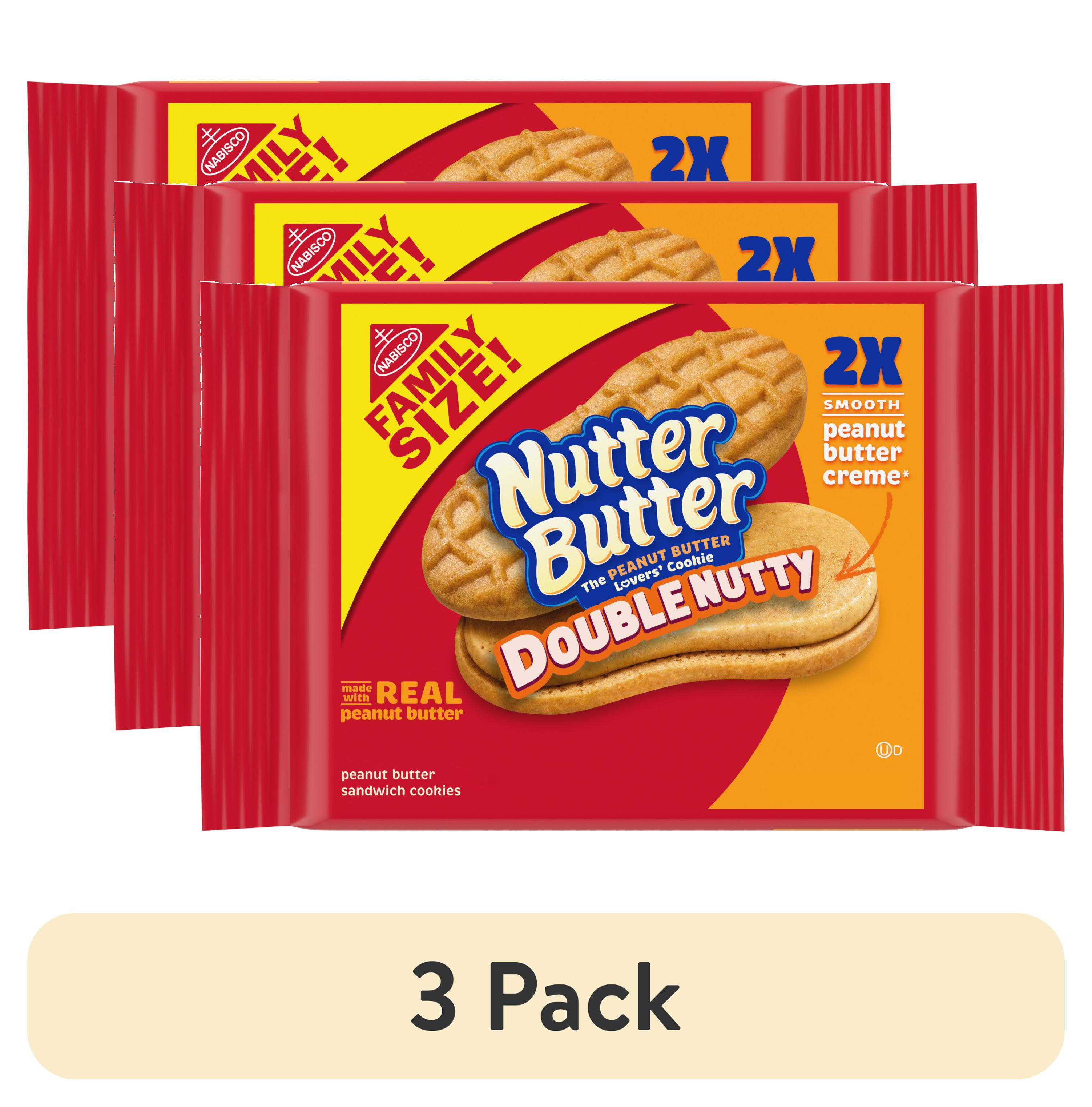 (3 pack) Nutter Butter Double Nutty Peanut Butter Sandwich Cookies ...
