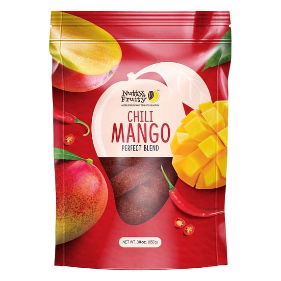 Nutty & Fruity, Chili Mango, 30 Ounce, Tropical Spicy Sweet Snack ...