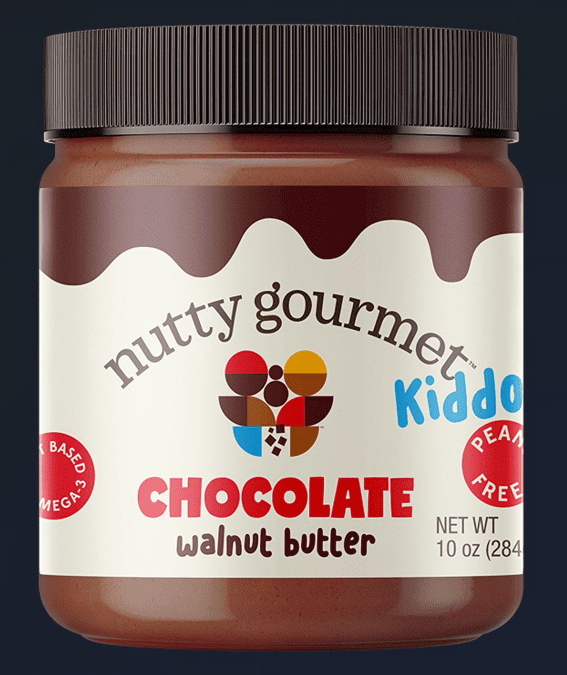 The Nutty Gourmet Kiddos Chocolate Walnut Butter- 10 oz (Healthy Fats ...