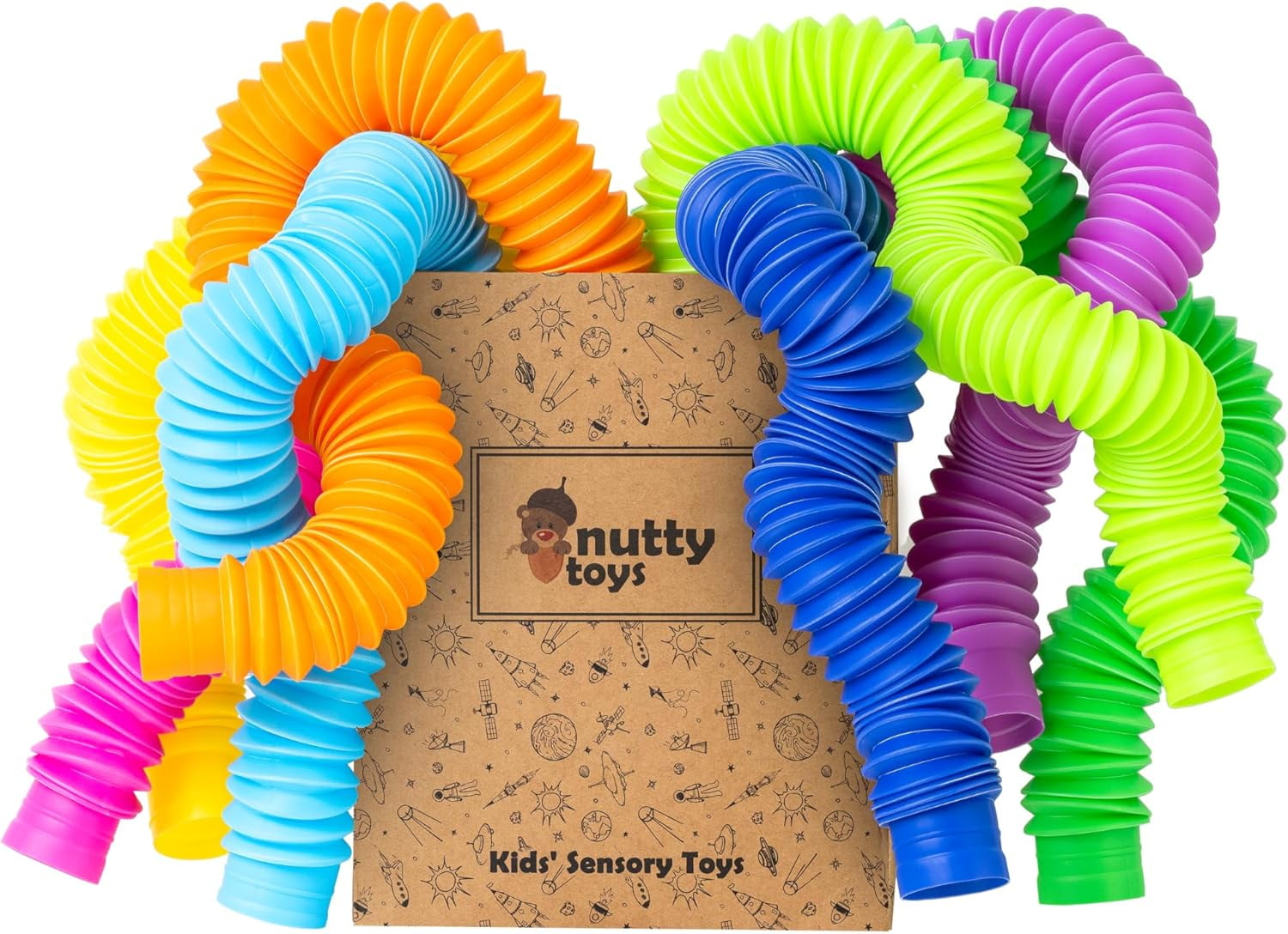 Nutty Toys Pop Tubes - Sensory Toys - Endless Creativity & Fun for Kids ...