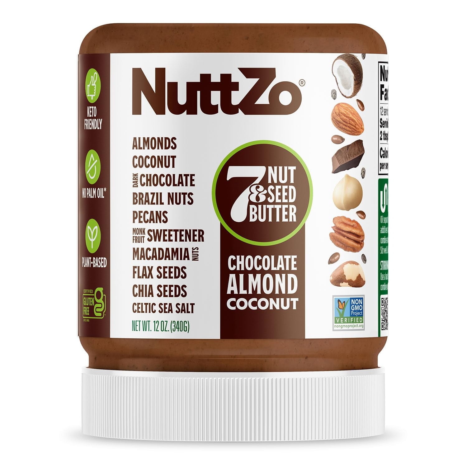 Nuttzo Chocolate 7 Nut and Seed Butter 12 oz Pack of 2 - Walmart.com