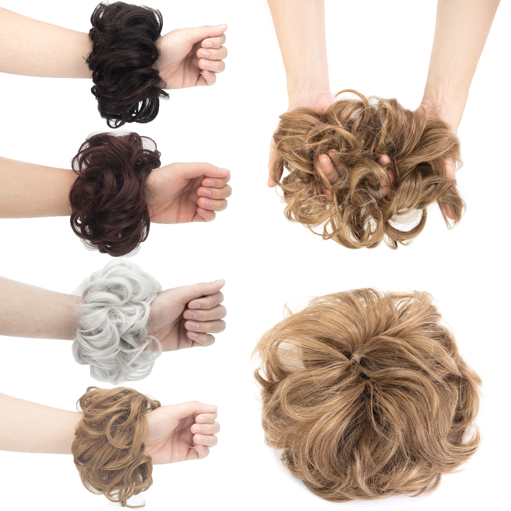Nutural Donut Hair Extensions Hairpiece Wig Hair Bun Extensions Messy ...