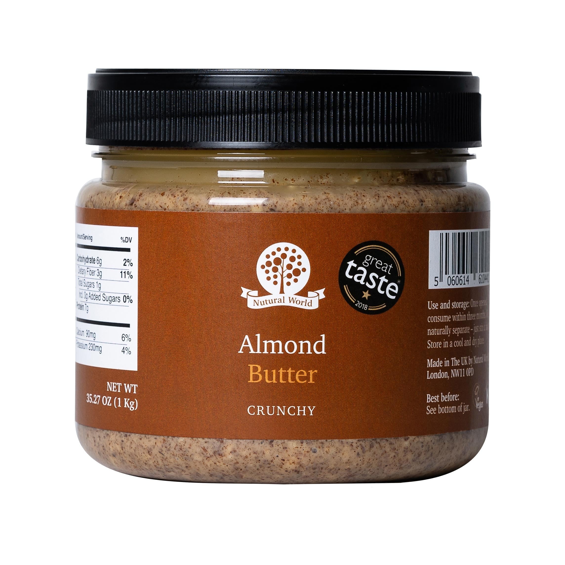 Nutural World - Crunchy Almond Nut Butter 35 oz (1kg) - Great Taste ...