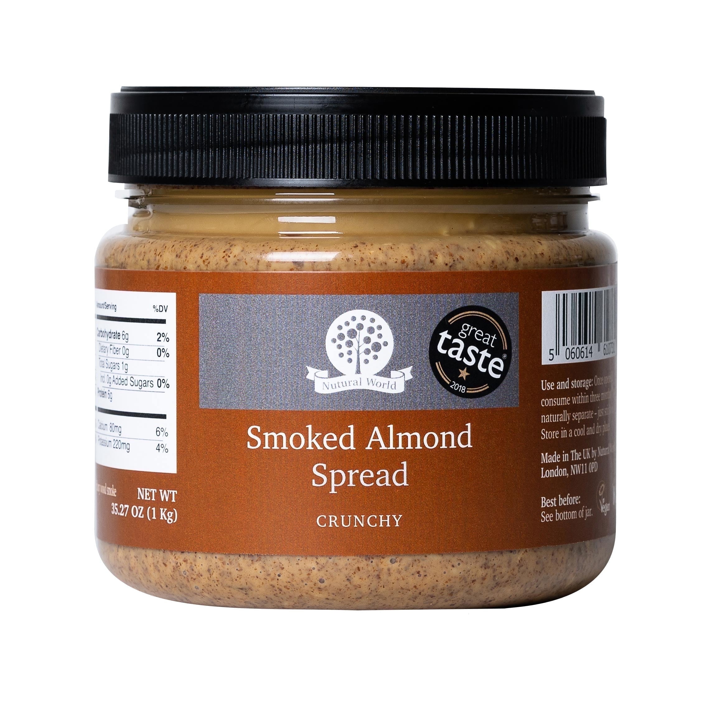 Nutural World - Crunchy Smoked Almond Spread 35 oz (1kg) - Great Taste ...