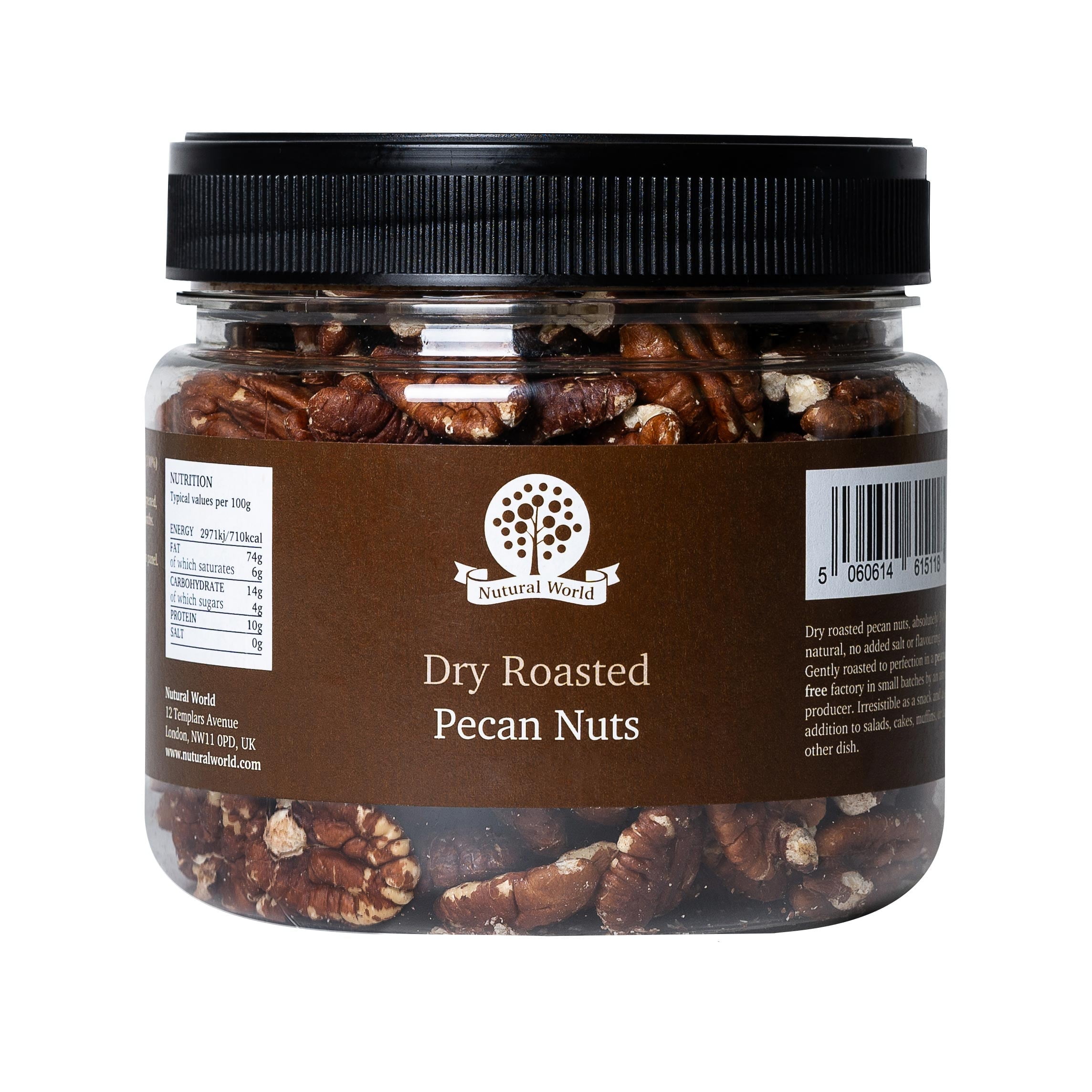 Nutural World - Dry Roasted Pecan Nuts - Unsalted 14.11 oz (400g ...