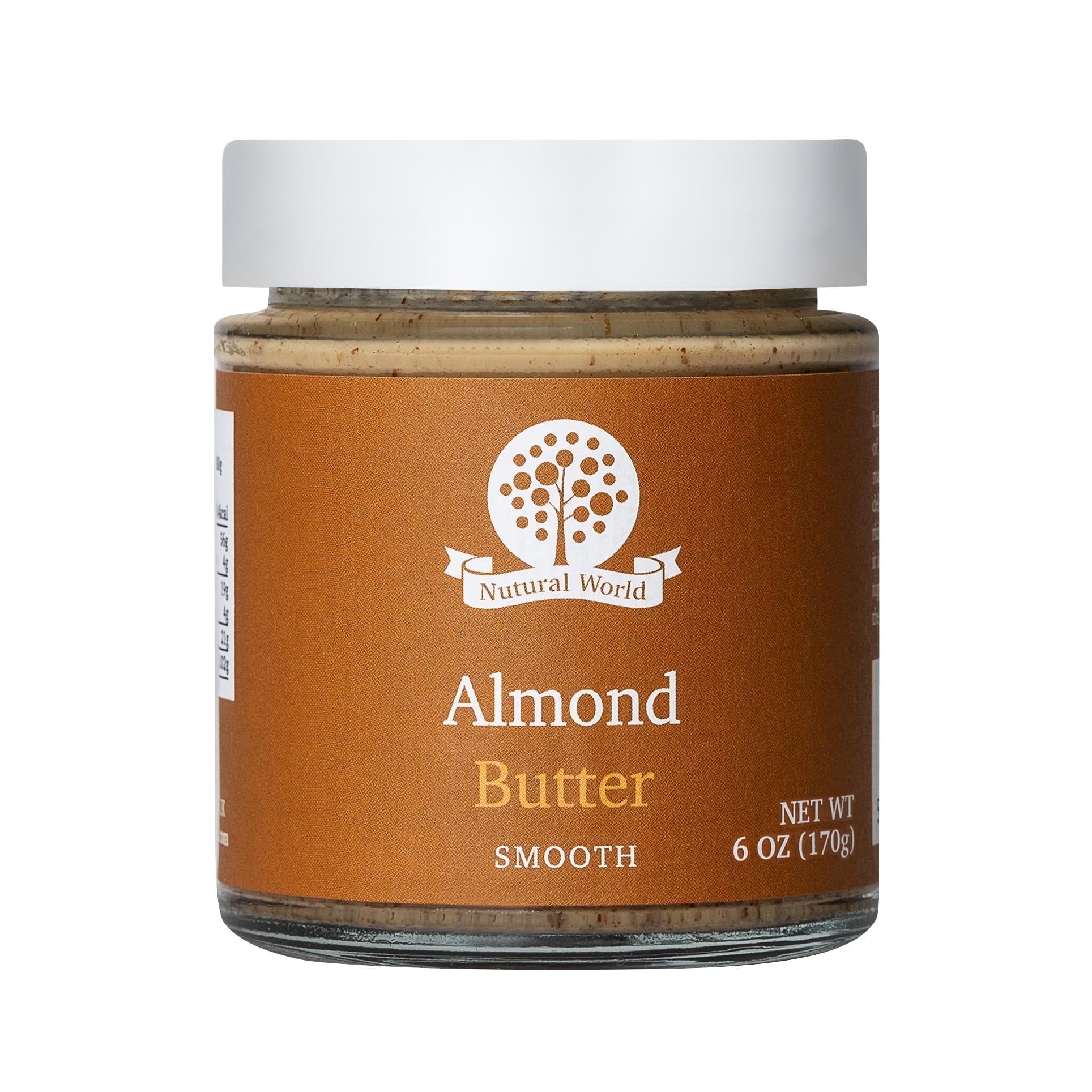 Nutural World - Smooth Almond Nut Butter 6 oz (170g) - Great Taste ...