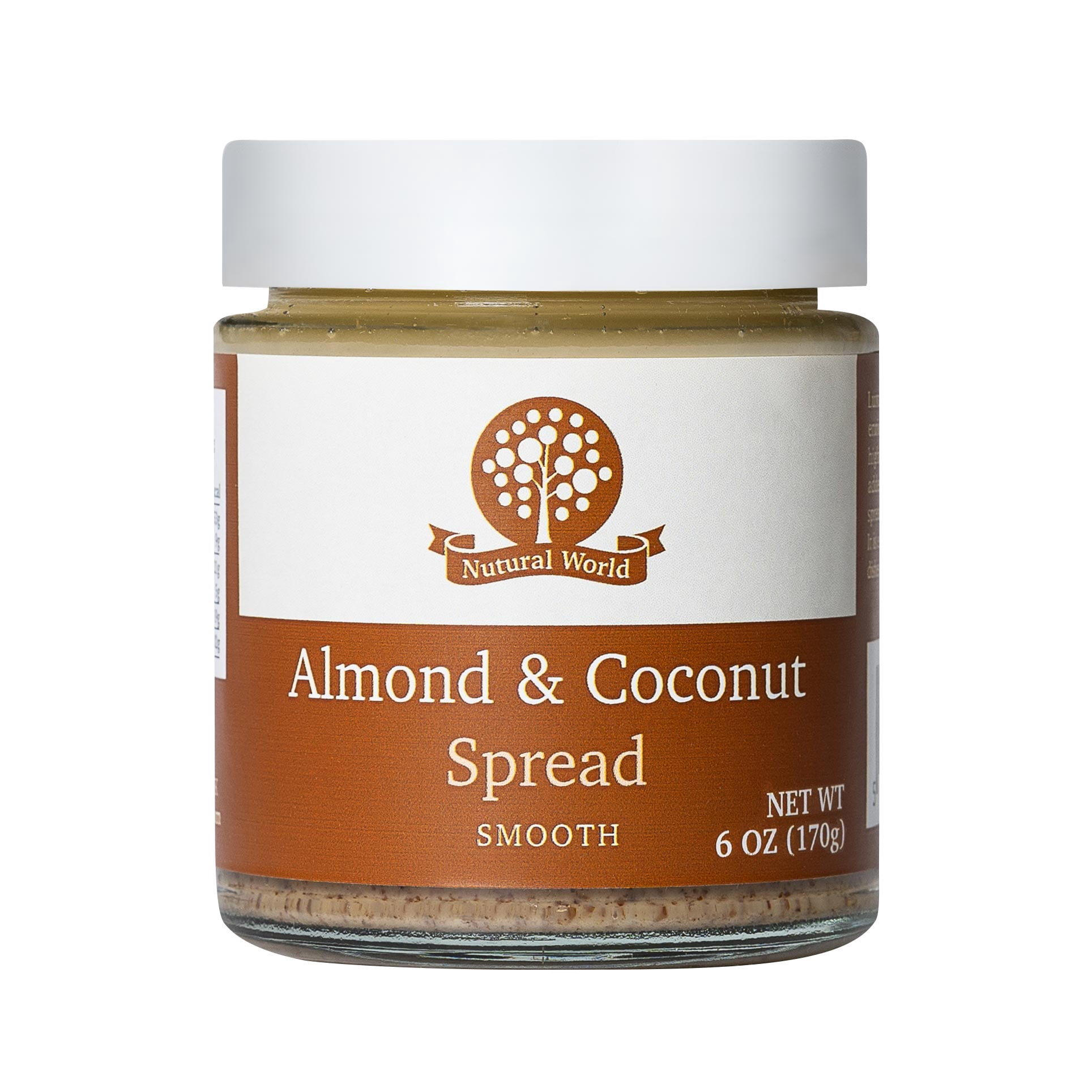Nutural World - Smooth Almond and Coconut Spread 6 oz (170g) - Vegan ...