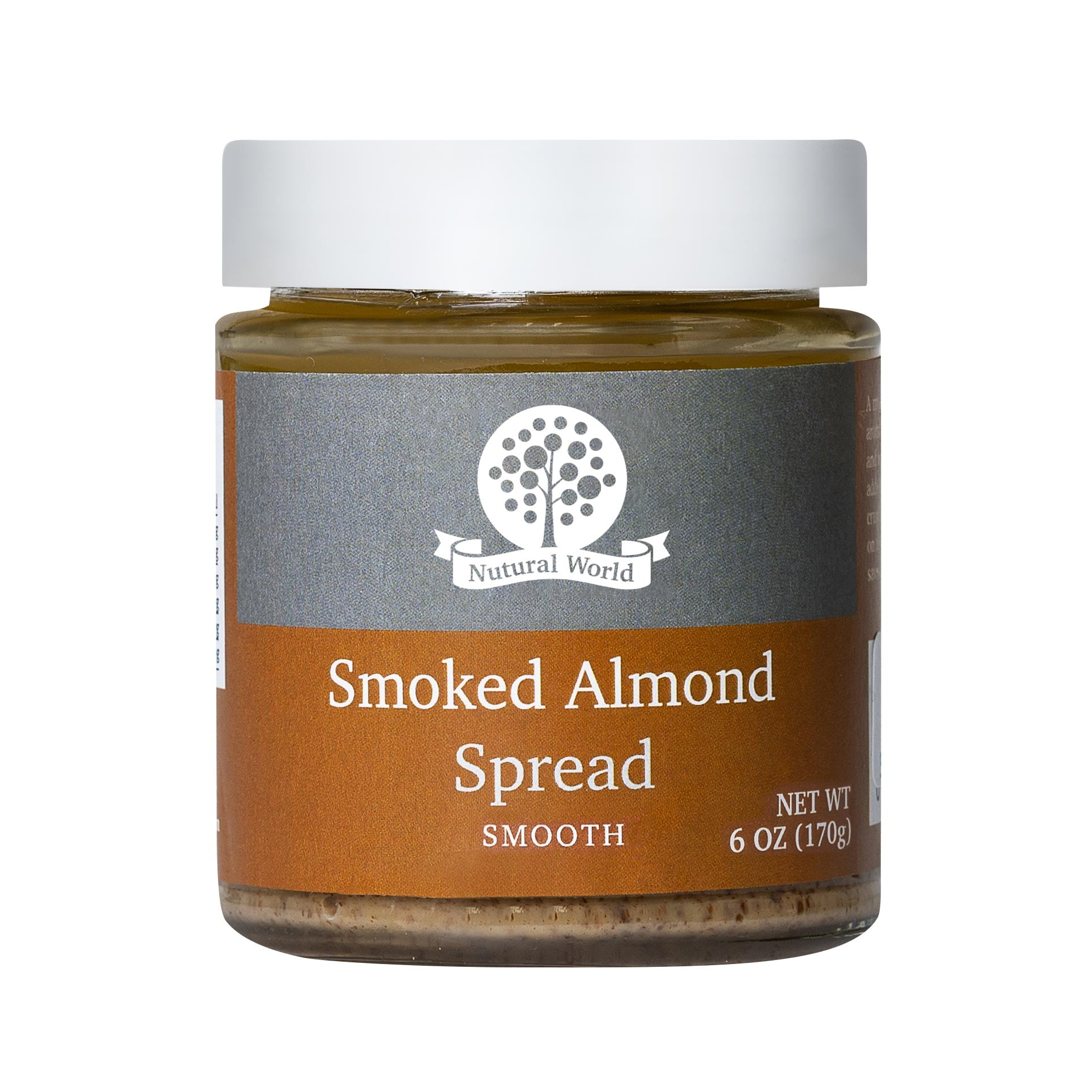 Nutural World - Smooth Smoked Almond Spread 6 oz (170g) - Vegan, Kosher ...