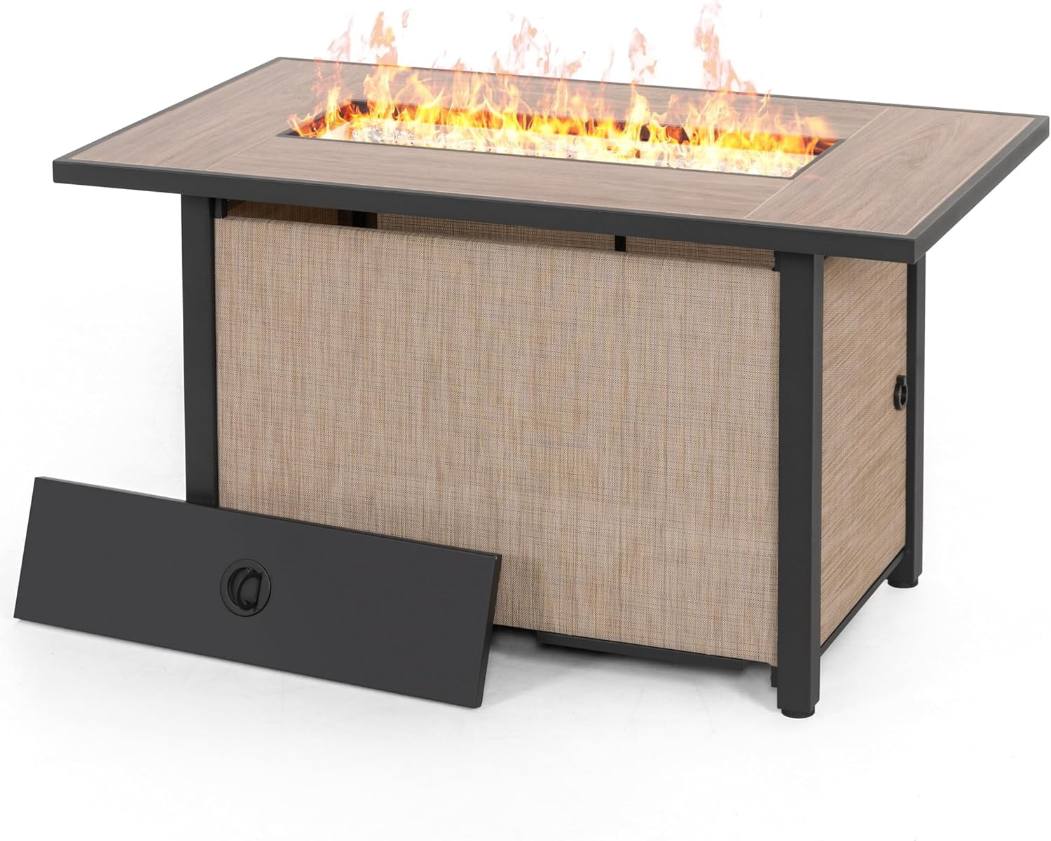 Nuu Garden 43” Propane Fire Pit, CSA-Listed Outdoor Fire Pit Table ...