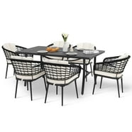 Better Homes & Gardens Tarren 6-Piece Steel Outdoor Dining Set with 4 ...