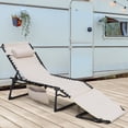Nuu Garden Folding Oxford Chaise Lounge Chair, Lay Flat Adjustable 5 ...