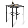 Nuu Garden Outdoor 28” Square Bar Table with 1.7-Inch Umbrella Hole ...