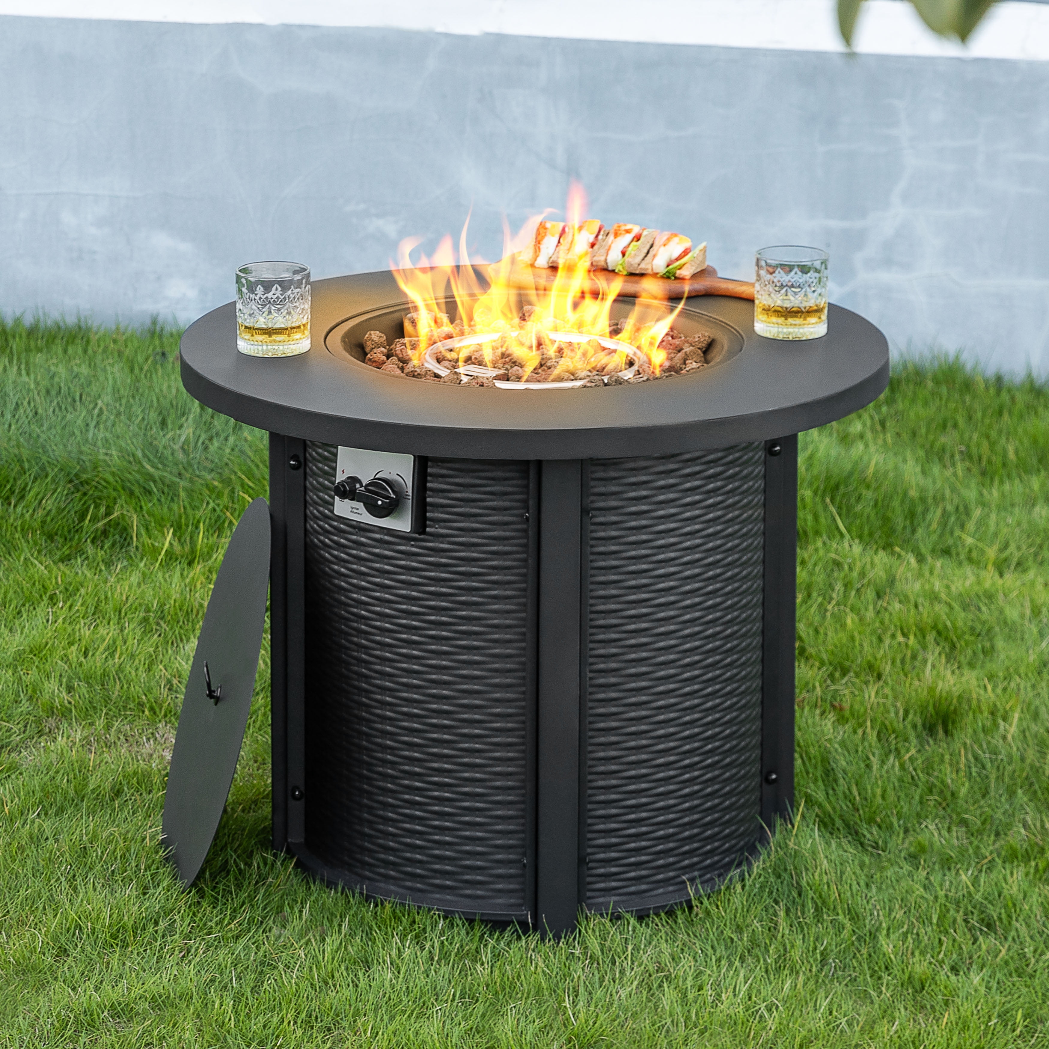 Nuu Garden 42 Propane Fire Pit Table for Patios and Gardens - Walmart ...