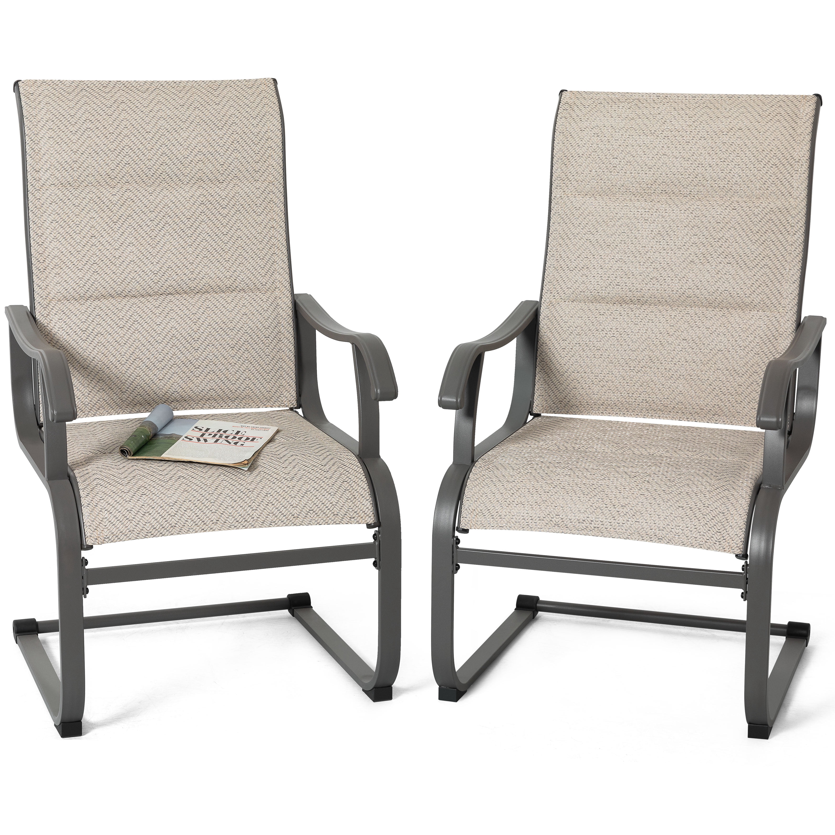 Nuu Garden Patio Chair Set of 2, Comfortable Outdoor Dining Chairs for ...
