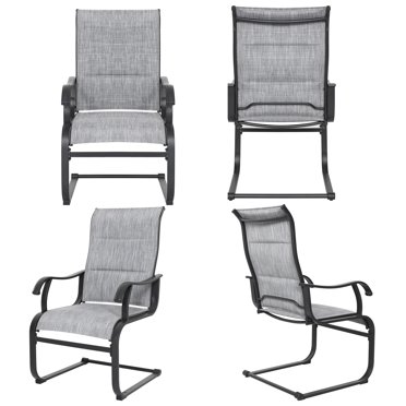 UDPATIO High Back Outdoor Dining Chairs (Set of 2), All Weather Swivel ...