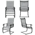 Nuu Garden Set of 4 Patio Dining Chairs, All-Weather, Breathable ...