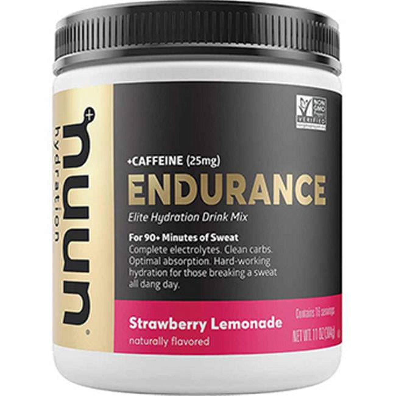 NUUN FOOD NUUN ELECTROLYTE ENDURANCE STRAWBERRY LEMONADE+CAFFEINE 11oz ...