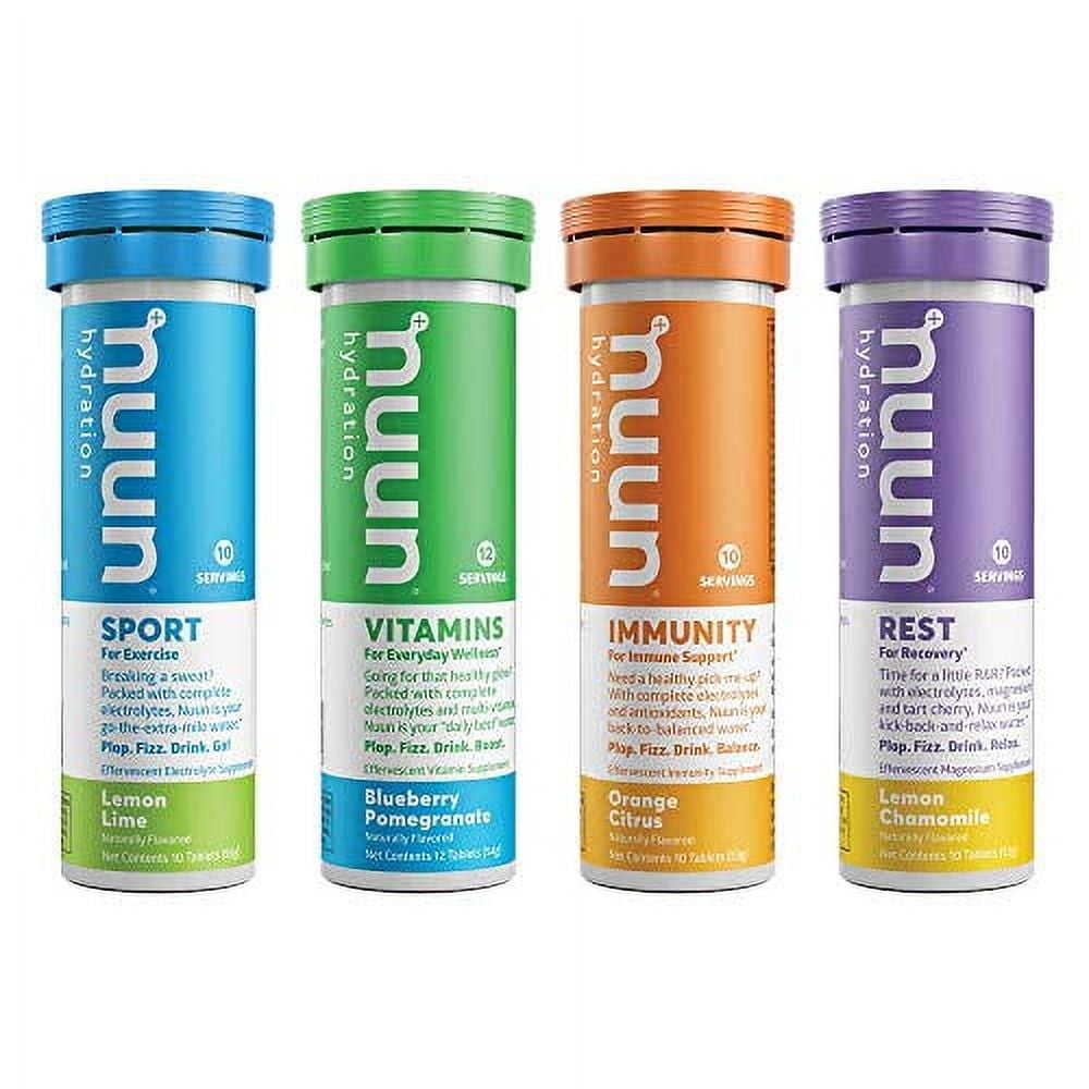 Nuun Complete Pack Sport, Vitamins, Immunity, and Rest Hydration Drink ...