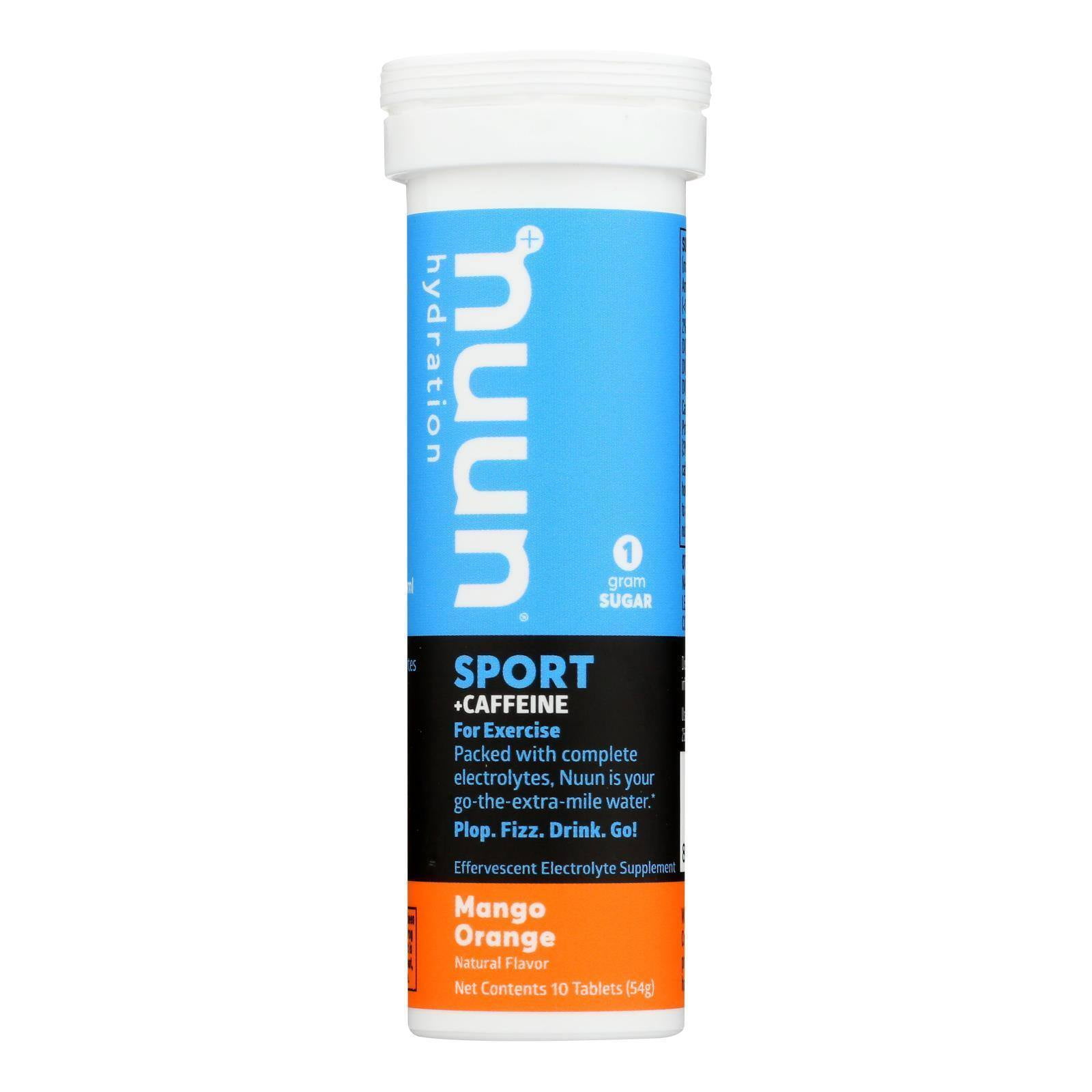 Nuun Hydration Nuun Energy - Mango Orange - Case of 8 - 10 Tablets ...
