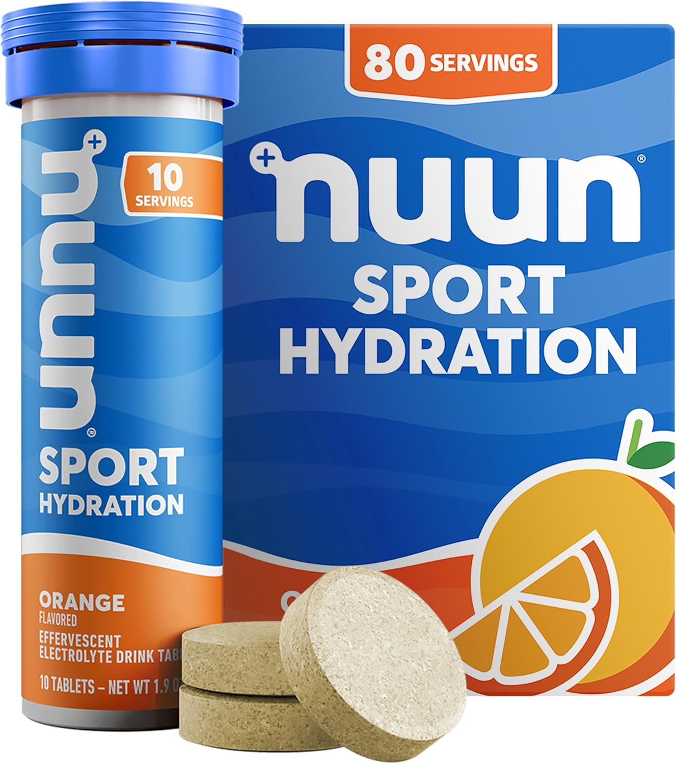 Nuun Sport Electrolyte Tablets for Proactive Hydration, Orange, 8 Pack ...