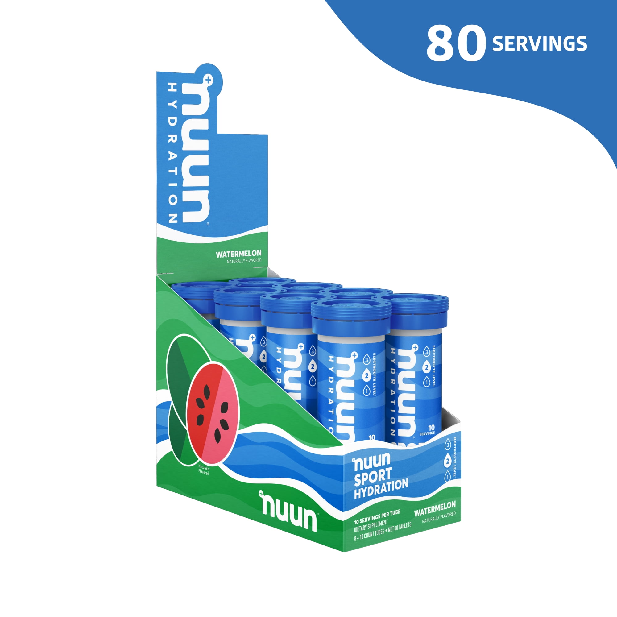 Nuun Sport Electrolyte Tablets for Proactive Hydration, Watermelon, 8 ...
