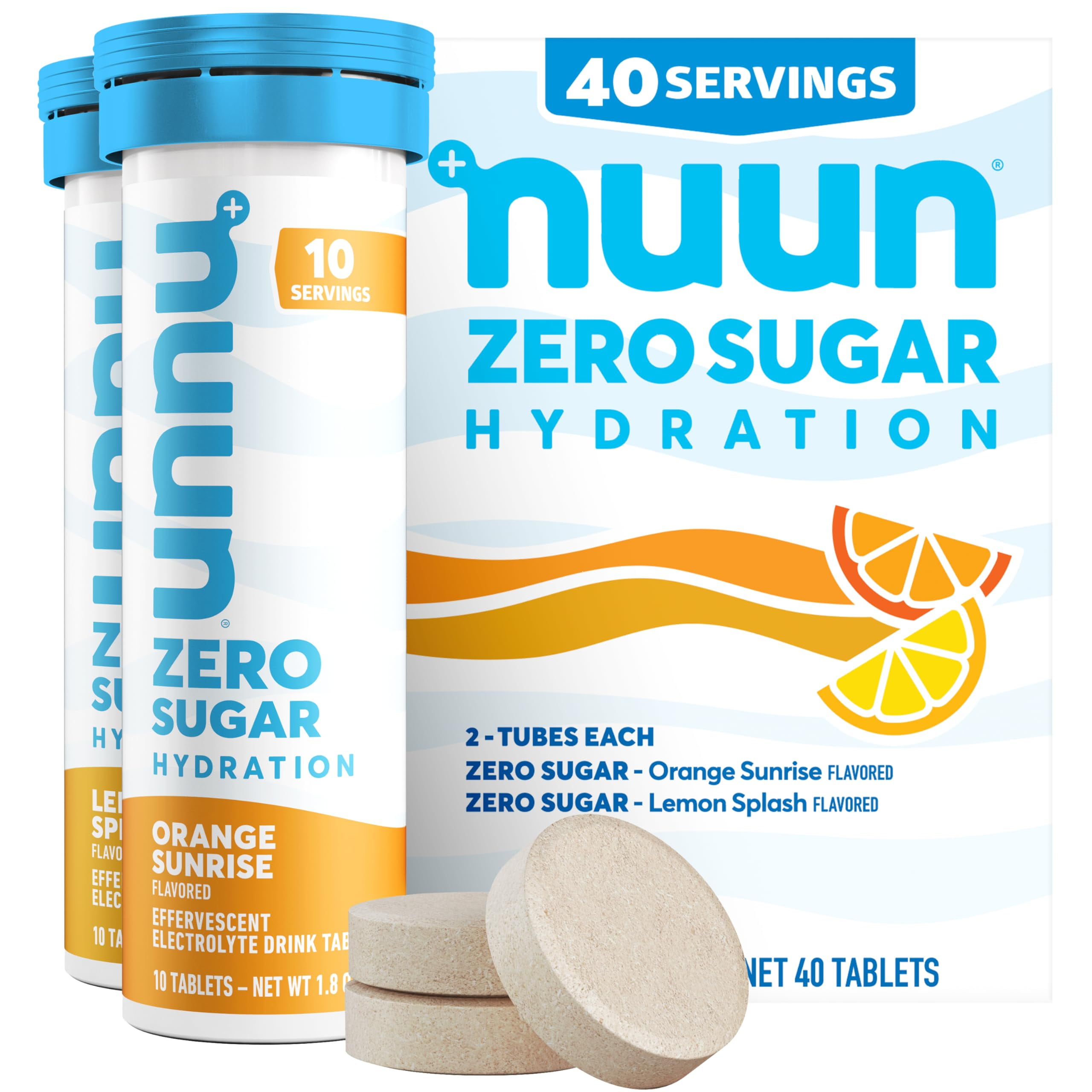 Nuun Zero Sugar Hydration Electrolyte Tablets - Sodium, Potassium ...