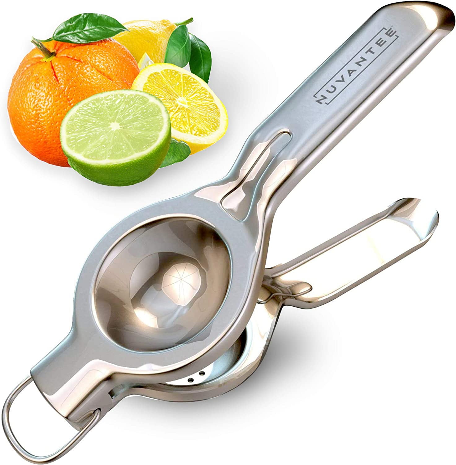 Nuvantee Lemon Squeezer - Large Stainless-Steel Manual Citrus Juicer ...