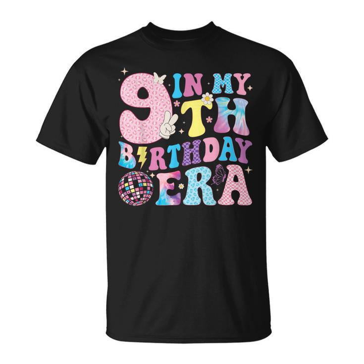Nuvello 9Th Birthday Era Groovy Nine 9 Year Old Bday Girls T Shirt ...