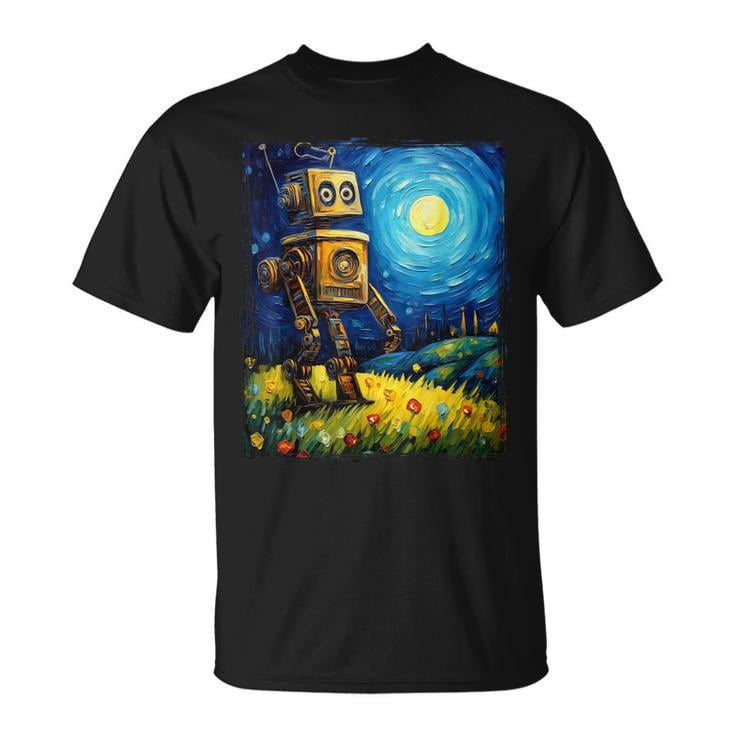 Nuvello Art Van Gogh Toys Robot Builder Robotics T Shirt - Walmart.com