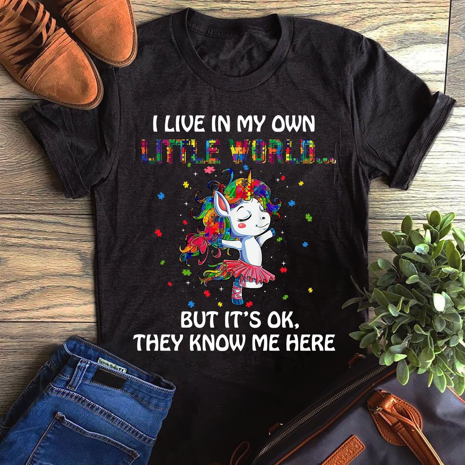 Nuvello Autism Awareness Dancing Unicorn I Live In My Own Little World ...