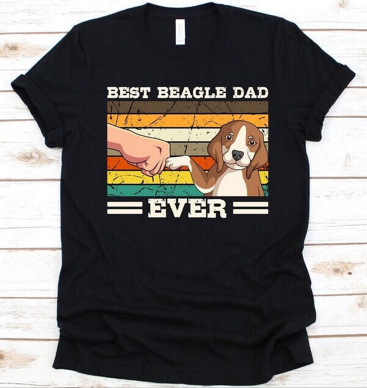 Nuvello Best Beagle Dad Ever Shirt, Retro Beagle Design, Gift For ...