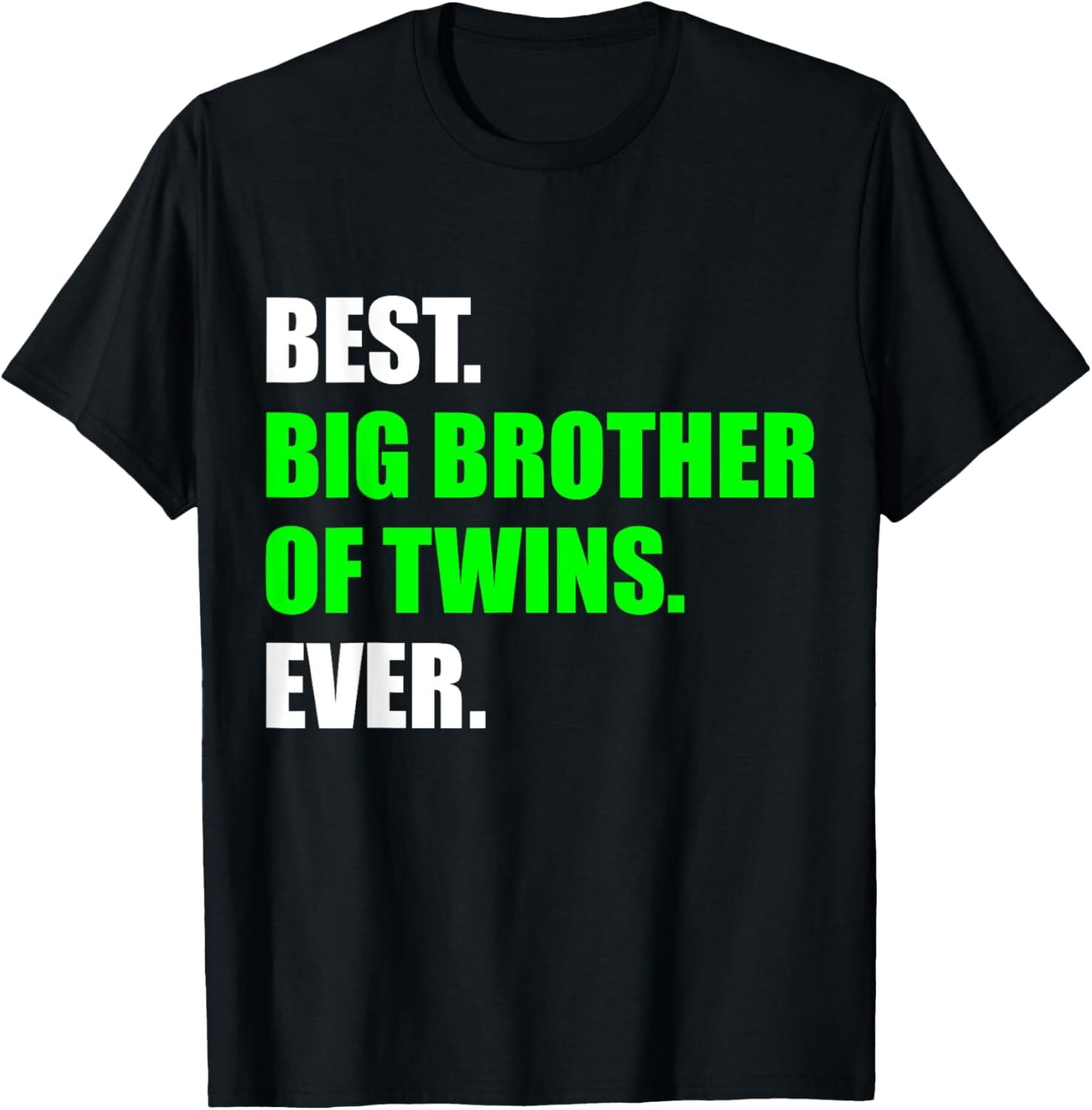 Nuvello Best Big Brother of Twins Announcement Big Bro of Twins T-Shirt ...