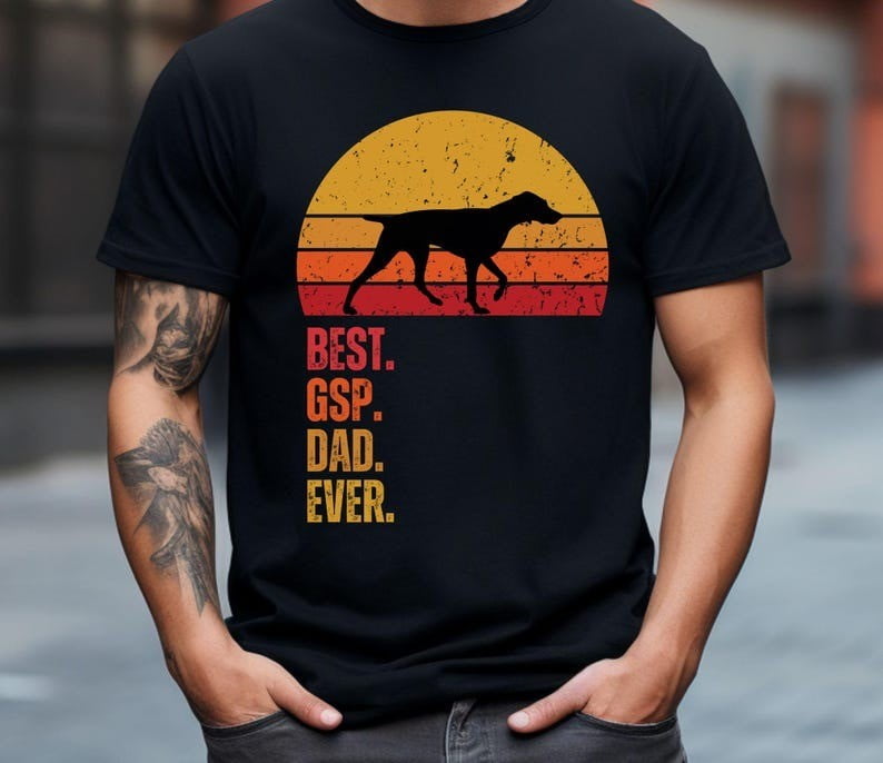 Nuvello Best German Shorthaired Pointer (Gsp) Dad, Best Gsp Dad Shirt ...