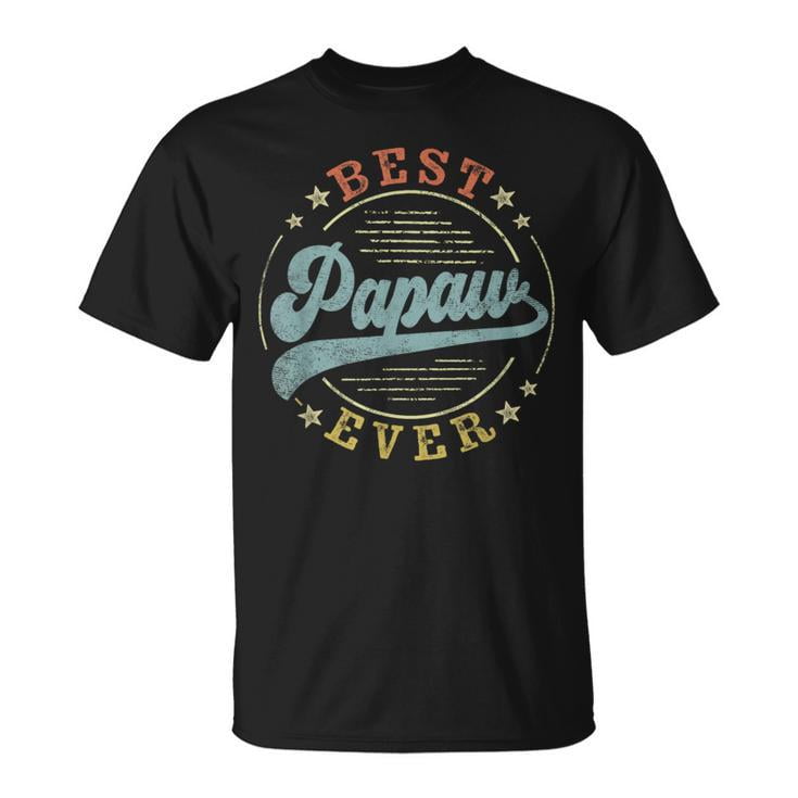 Nuvello Best Papaw Ever Fathers Day Vintage Emblem T Shirt - Walmart.com