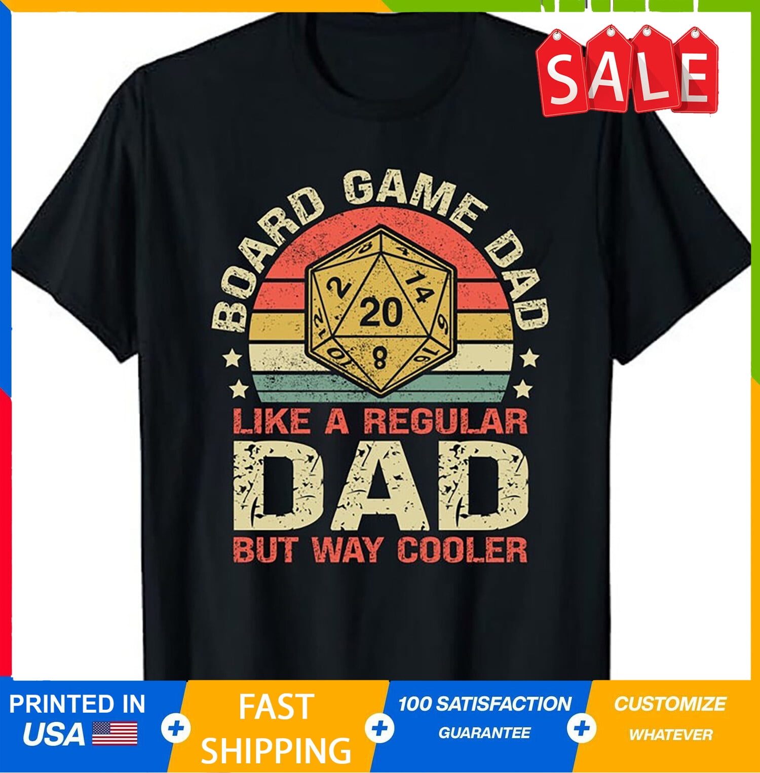 Nuvello Board Game Dad Board Gamer Fathers Day Board Games Unisex T ...