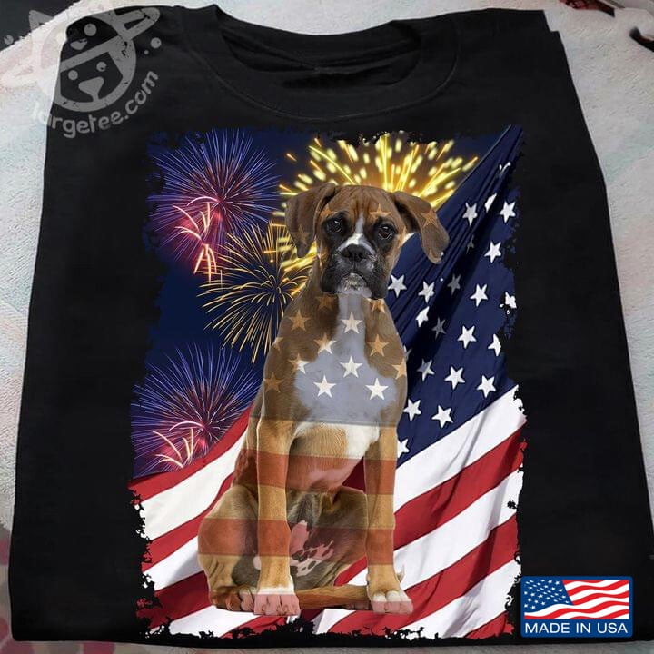 Nuvello Boxer With Fireworks American Flag Happy Independence Day For ...