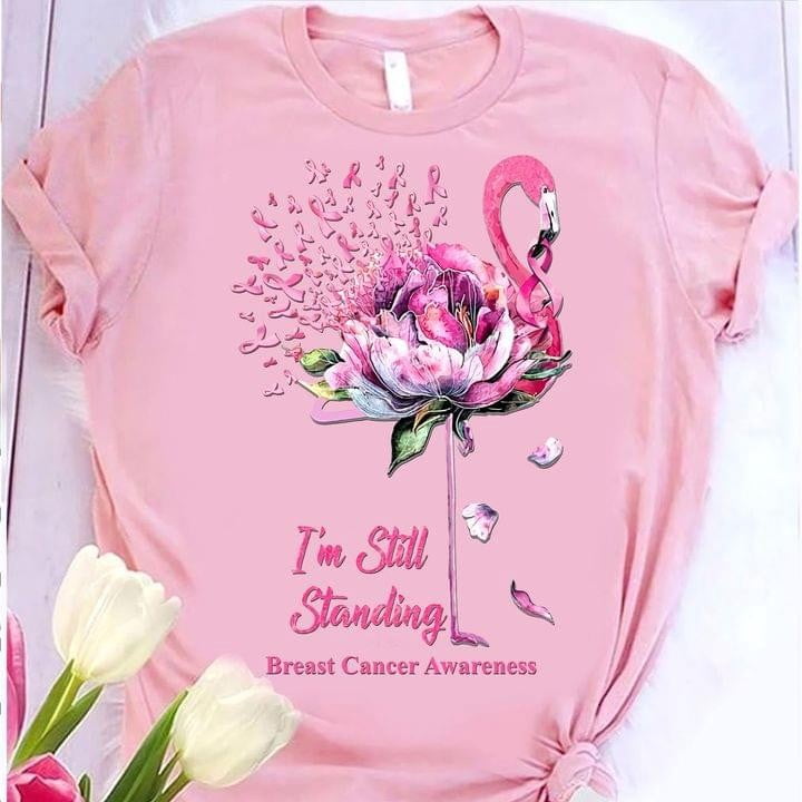 Nuvello Breast Cancer Awareness Flamingo Flower I'M Still Standing ...
