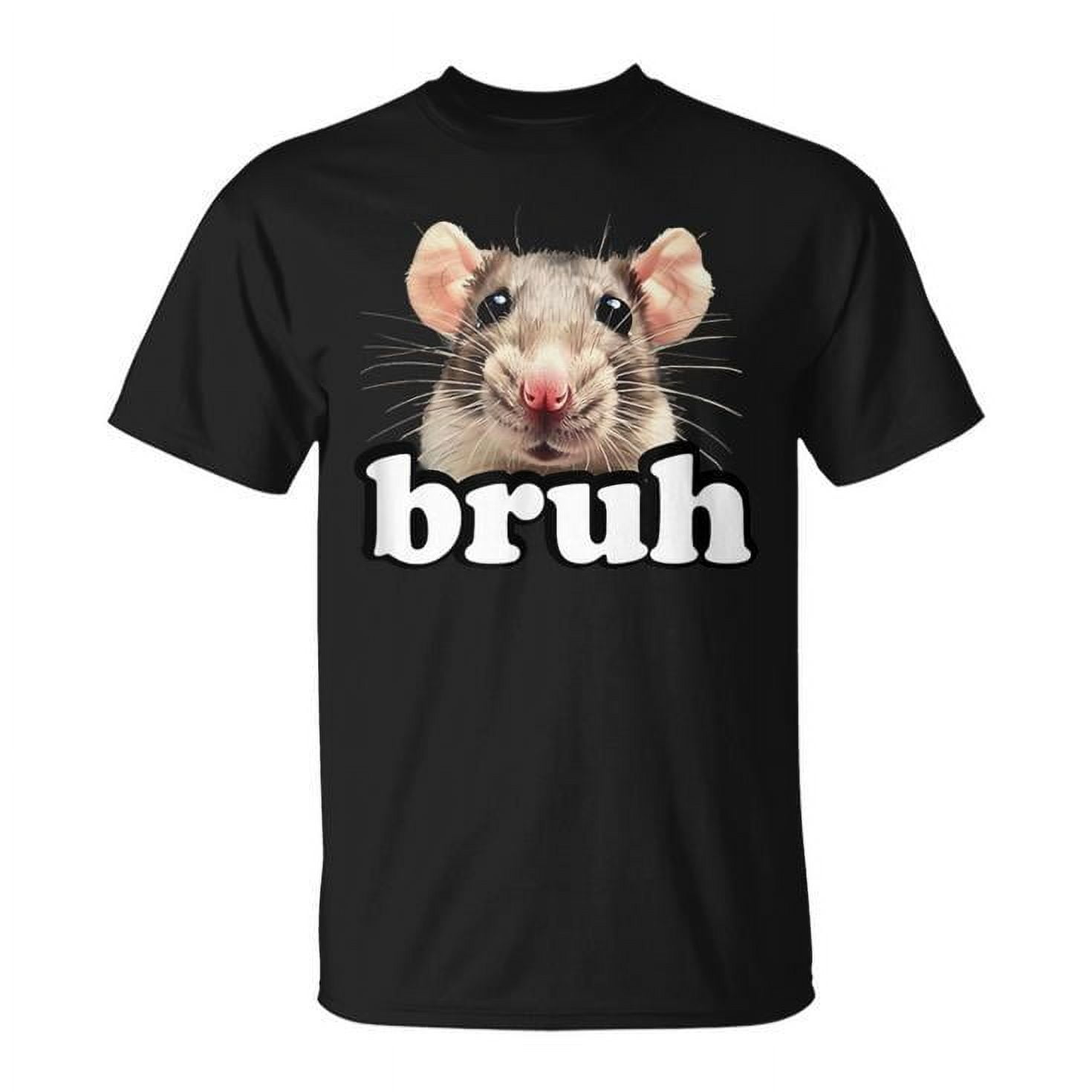 Nuvello Bruh Pet Rat Lover T Shirt - Walmart.com