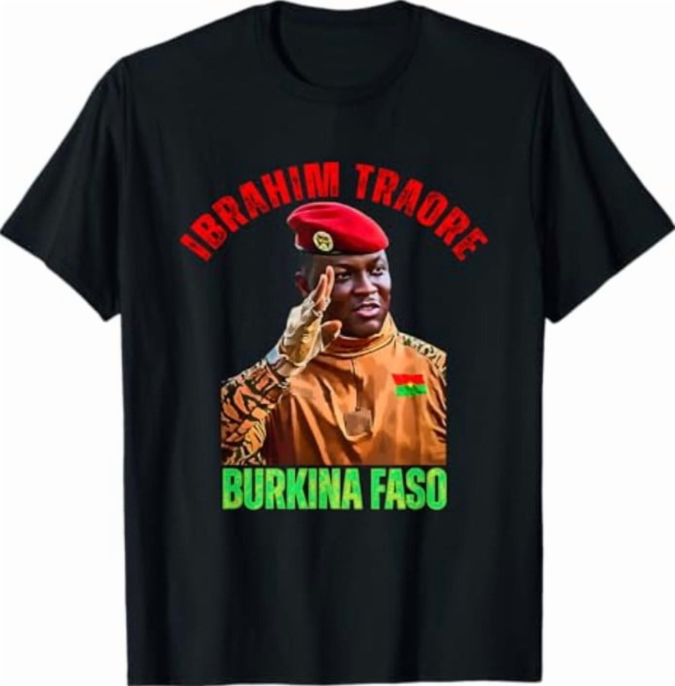 Nuvello Burkina Faso- Ibrahim Traor Thomas Sankara T-Shirt All Size S-5XL - Walmart.com