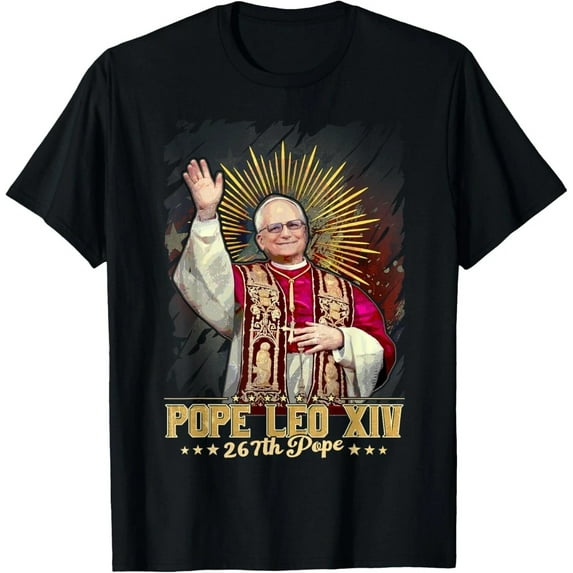 Nuvello Cardinal Robert Prevost Shirt Pope Leo Xiv God Bless Pope Leo Xiv Unisex T-Shirt ...