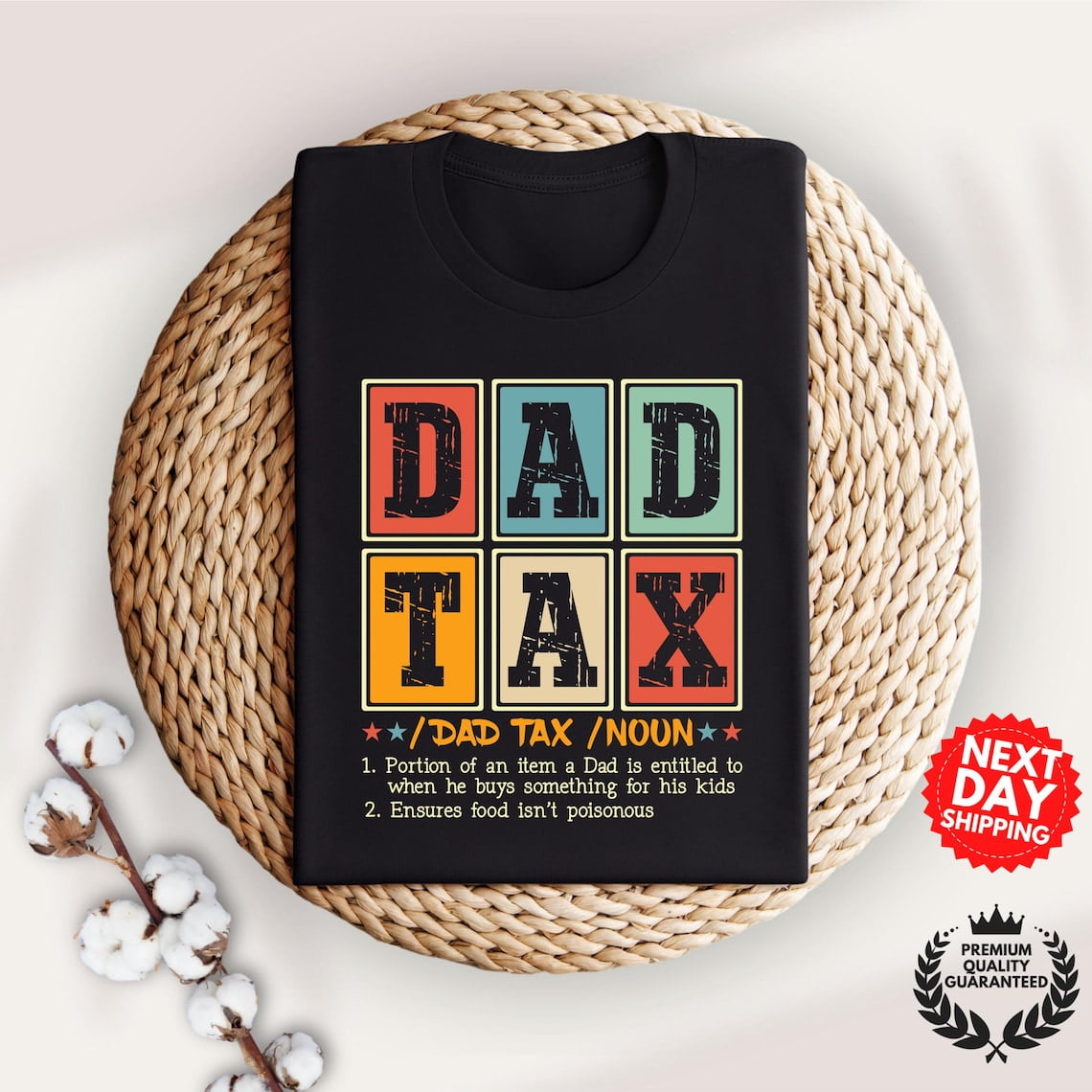 Nuvello Dad Tax Shirt, Dad Jokes Shirt, Father's Day Tshirt, Birthday ...