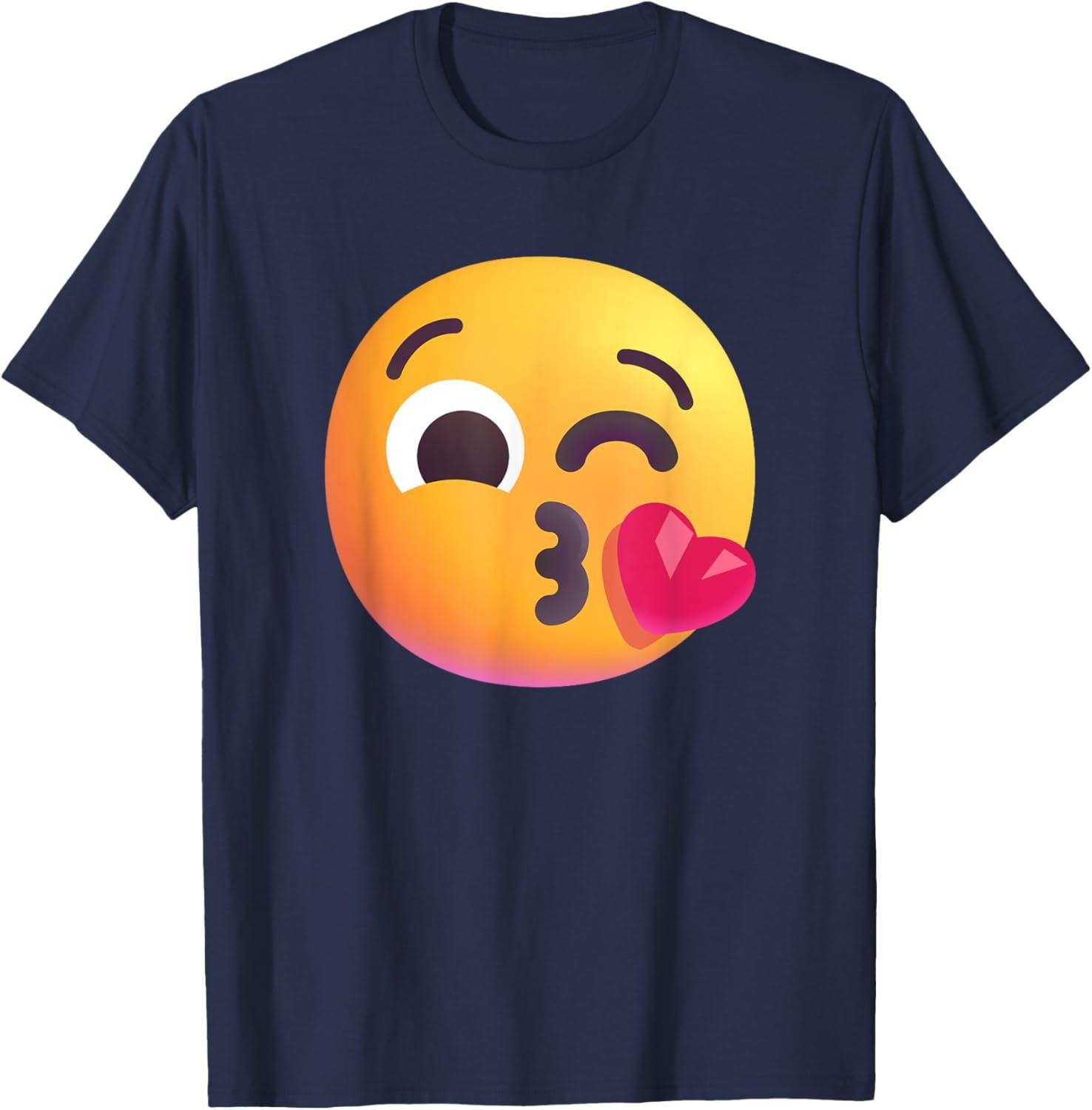 Nuvello Emoticon Heart With A Kiss T-Shirt All Size S-5XL - Walmart.com